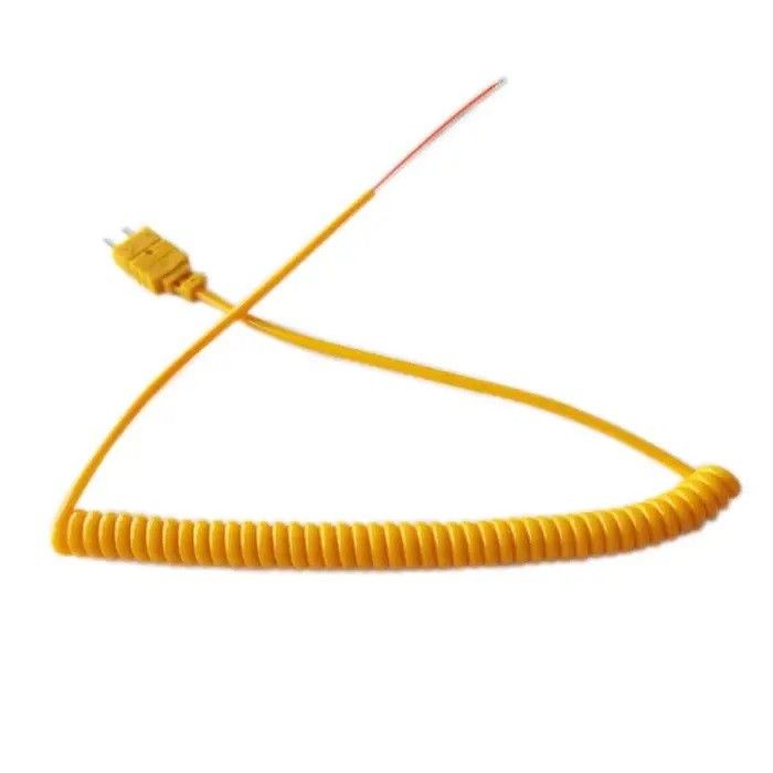 Coiled Type K Thermocouple Cable With Miniature Connector Chromel ...