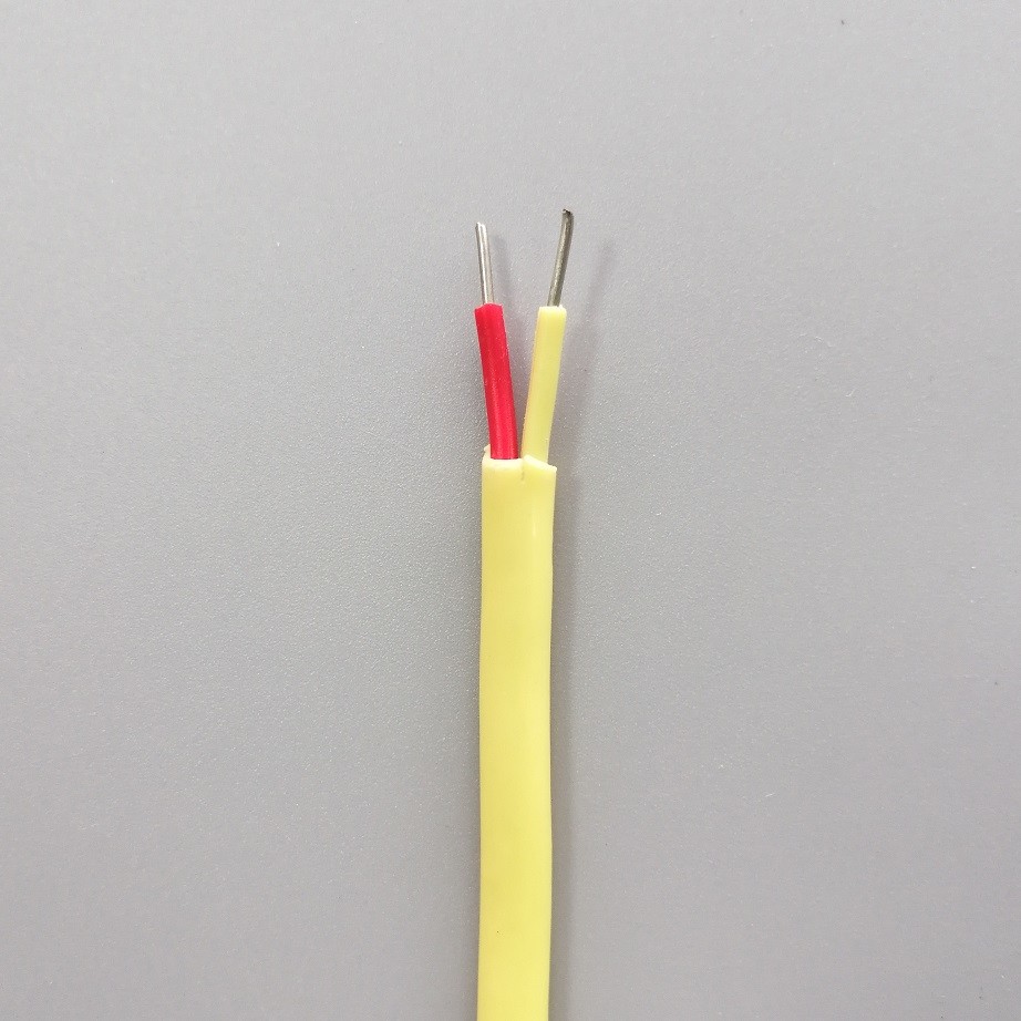 1.29mm*2 K Type Thermocouple Compensation Cable With Yellow Fiberglass ...